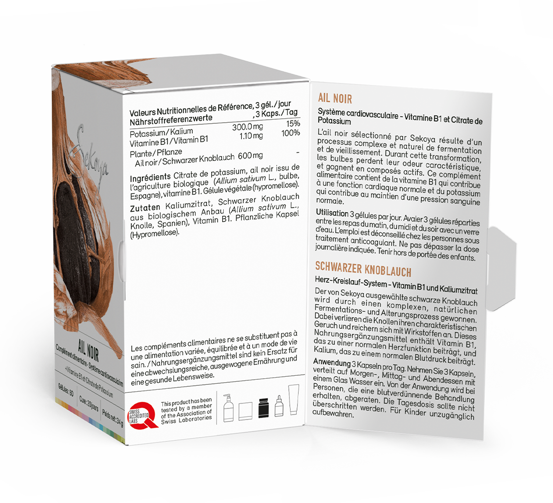 Ail Noir 60 gélules - Soutien contre l'hypertension | Sekoya