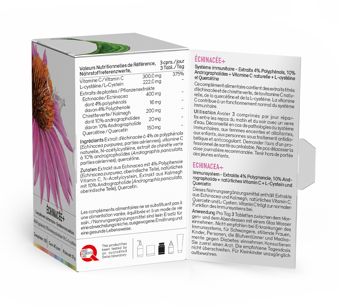 Echinacée + 120 comprimés - Contre refroidissements | Sekoya