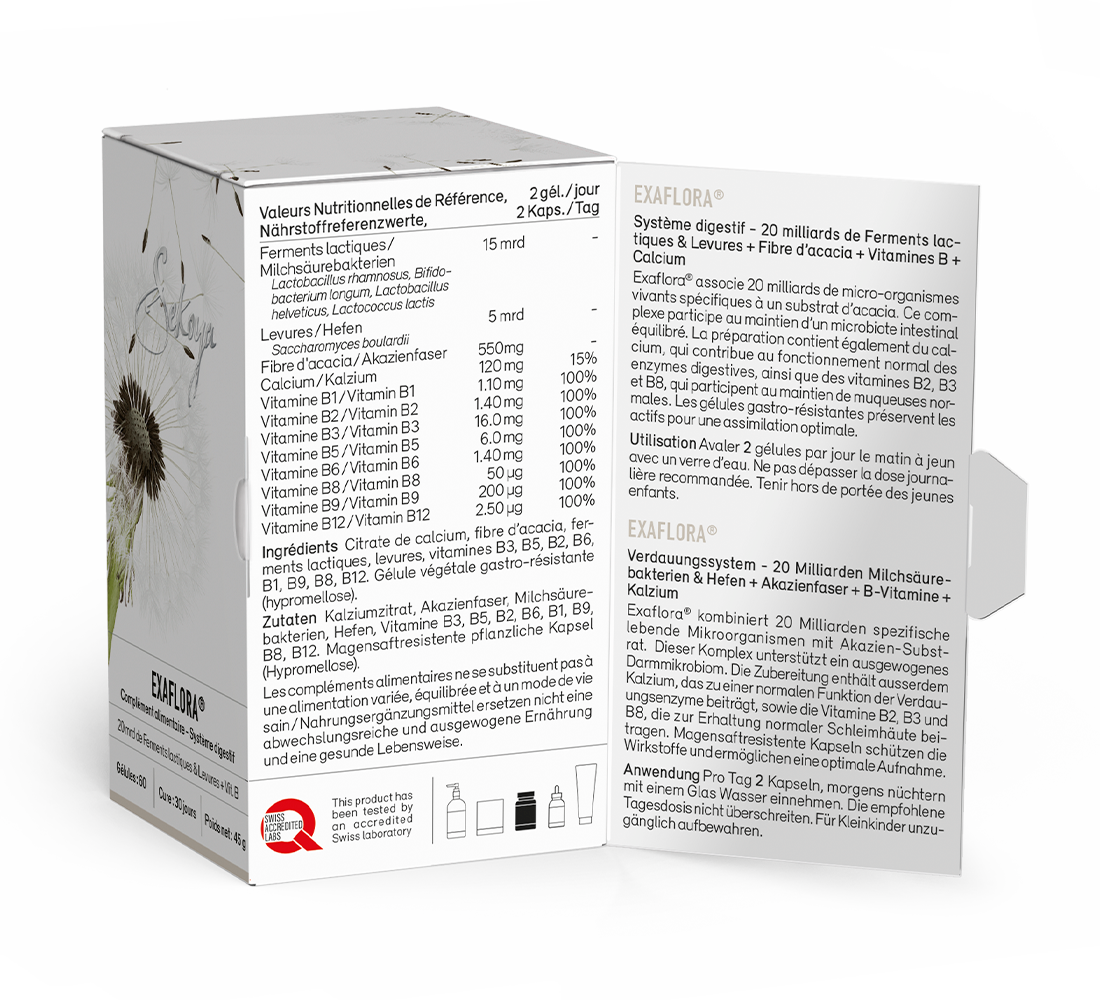 Exaflora® 60 gélules - Probiotiques naturels | Sekoya