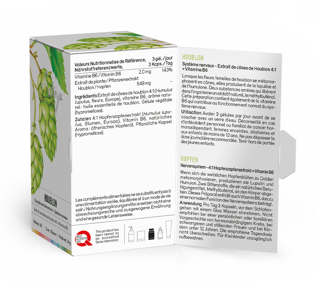 Houblon 90 gélules - Apaise et relaxe, pour sommeil | Sekoya