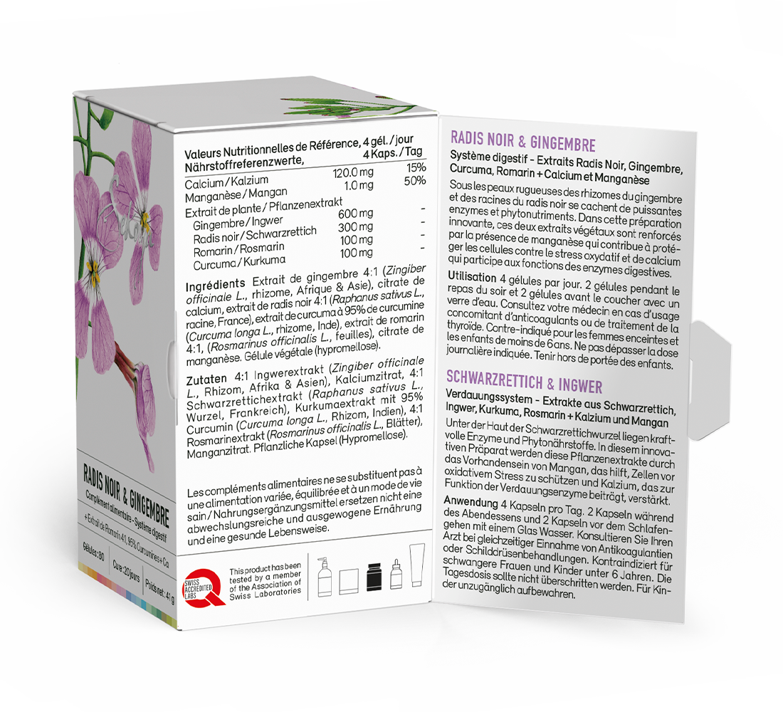 Radis Noir & Gingembre 80 gélules - Détoxifier foie | Sekoya